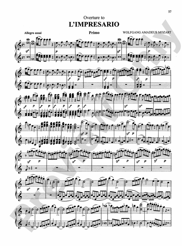 Mozart: Opera Overtures (Arrangements): L'Impresario Part - Digital ...