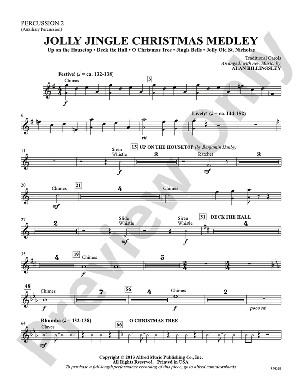 Jolly Jingle Christmas Medley: 2nd Percussion: 2nd Percussion Part ...