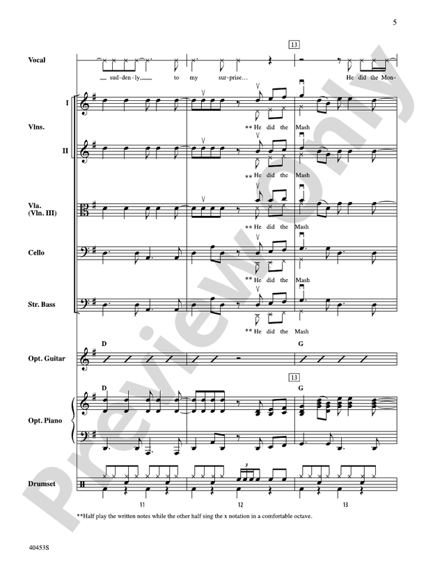 Monster Mash: Score: String Orchestra Score - Digital Sheet Music Download