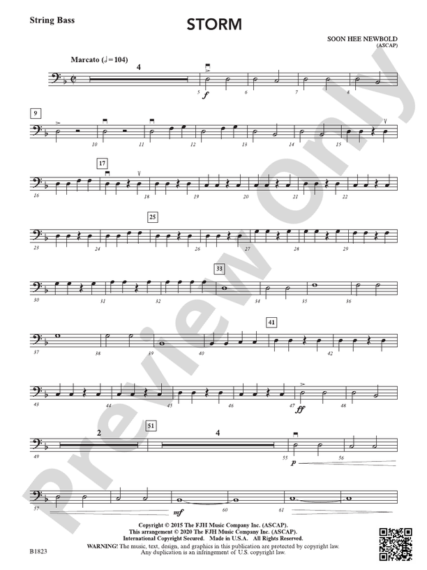 Storm: String Bass: String Bass Part: Soon Hee Newbold - Digital Sheet ...