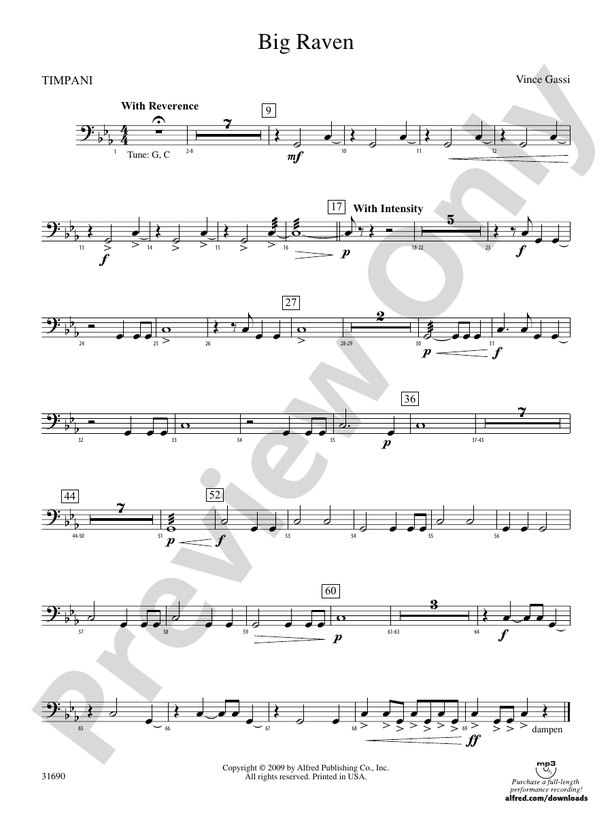 Big Raven: Timpani: Timpani Part - Digital Sheet Music Download