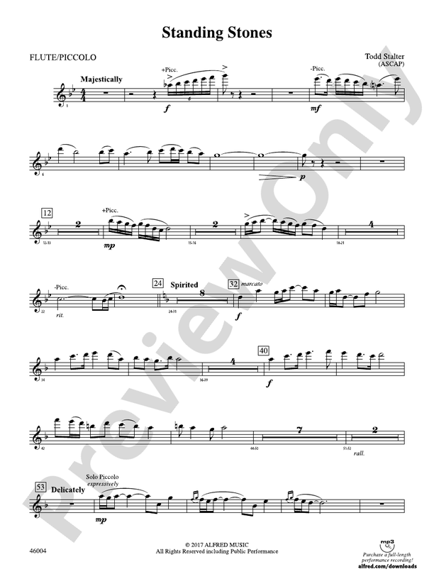 Standing Stones: Flute: Flute Part - Digital Sheet Music Download