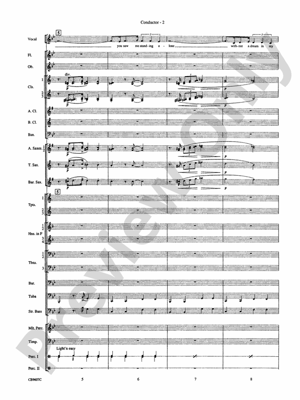Blue Moon: Score: Concert Band Score - Digital Sheet Music Download