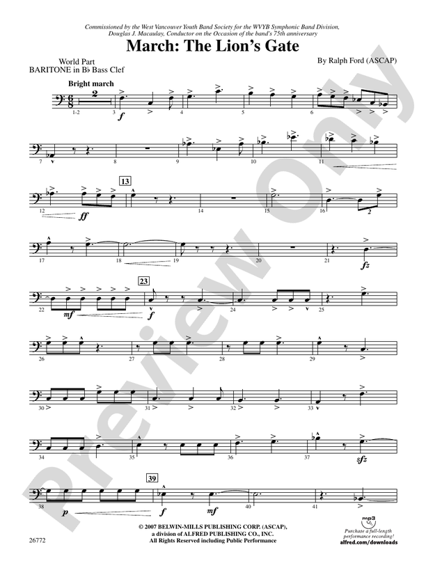 March: (wp) B-flat Baritone B.C.: (wp) B-flat Baritone B.C. World Part ...