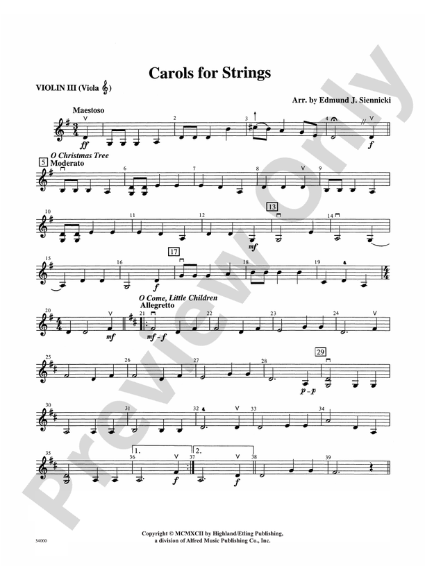 Classics for a Traditional Christmas, Level 2: 3rd Violin (Viola [TC ...