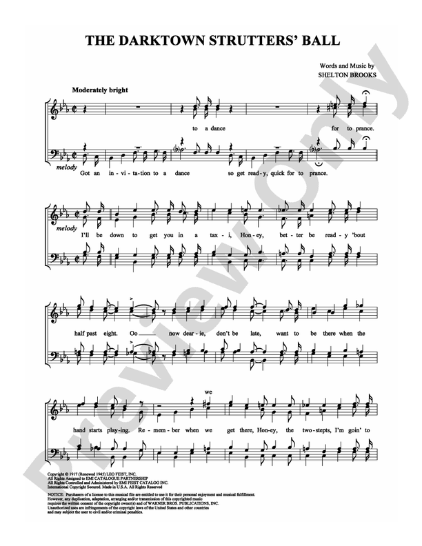 The Darktown Strutters' Ball: Vocal Group: Shelton Brooks - Digital ...