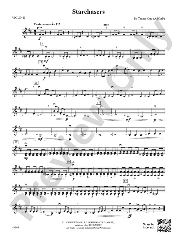 Starchasers: 2nd Violin: 2nd Violin Part - Digital Sheet Music Download