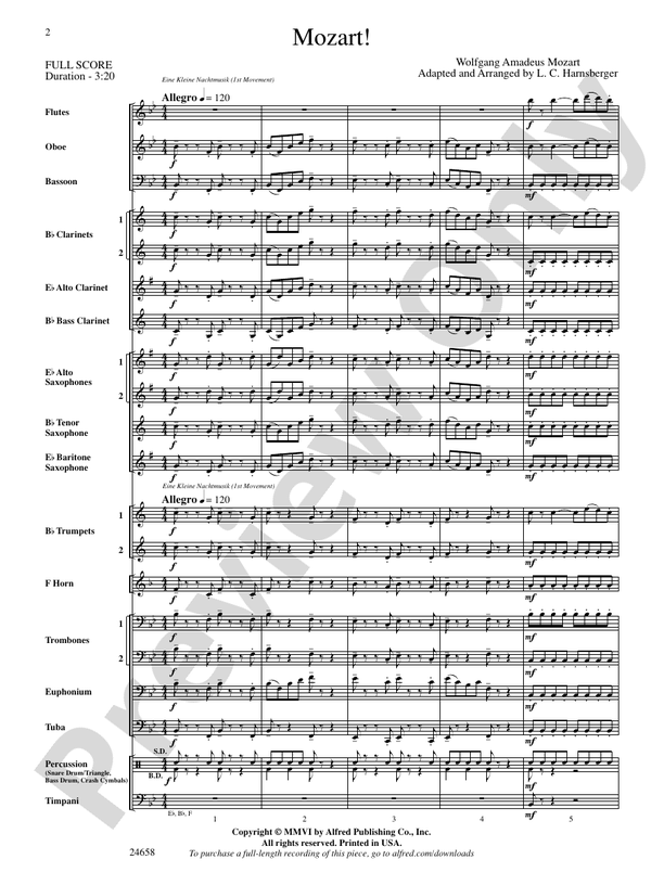 Mozart!: Score: Concert Band Score - Digital Sheet Music Download