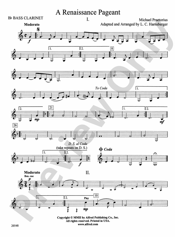 A Renaissance Pageant: B-flat Bass Clarinet: B-flat Bass Clarinet Part - Digital Sheet Music ...