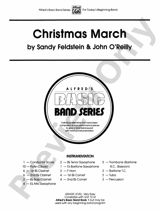 Christmas March: Score: Concert Band Score - Digital Sheet Music Download