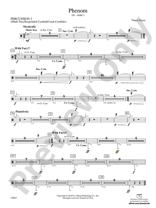 PHENOM/CB: 2nd Percussion: 2nd Percussion Part - Digital Sheet Music ...