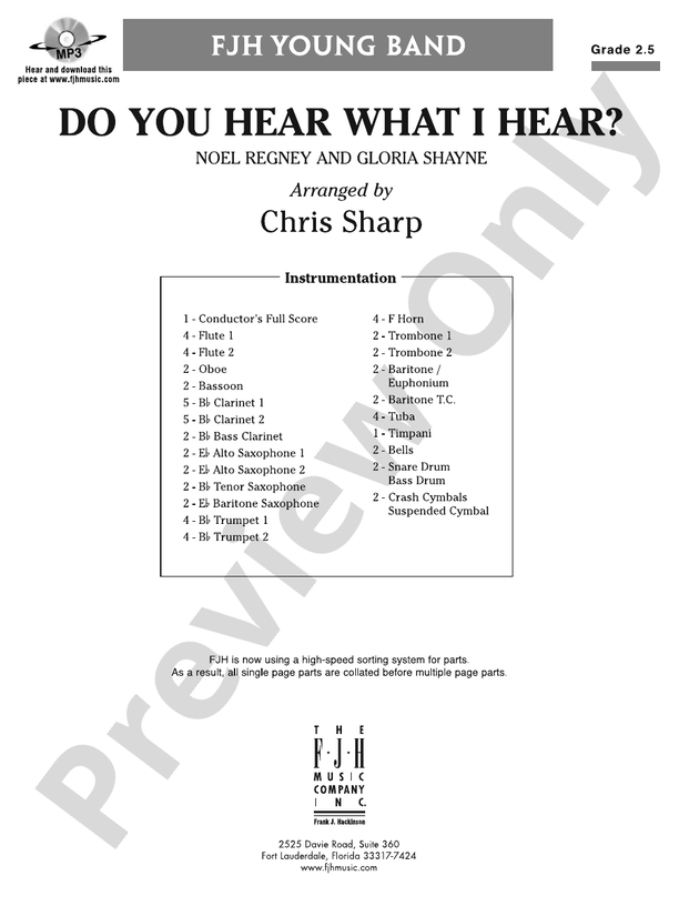 Do You Hear What I Hear?: Score: : Gloria Shayne Baker - Digital Sheet ...