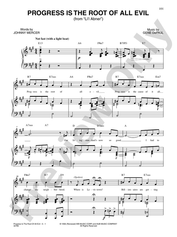 Progress Is the Root of All Evil (From "Li'l Abner"): Voice: Gene ...