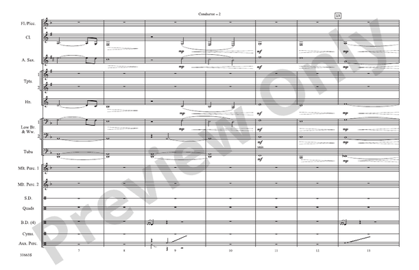 The Dark Knight Score Marching Band Score Digital Sheet Music Download