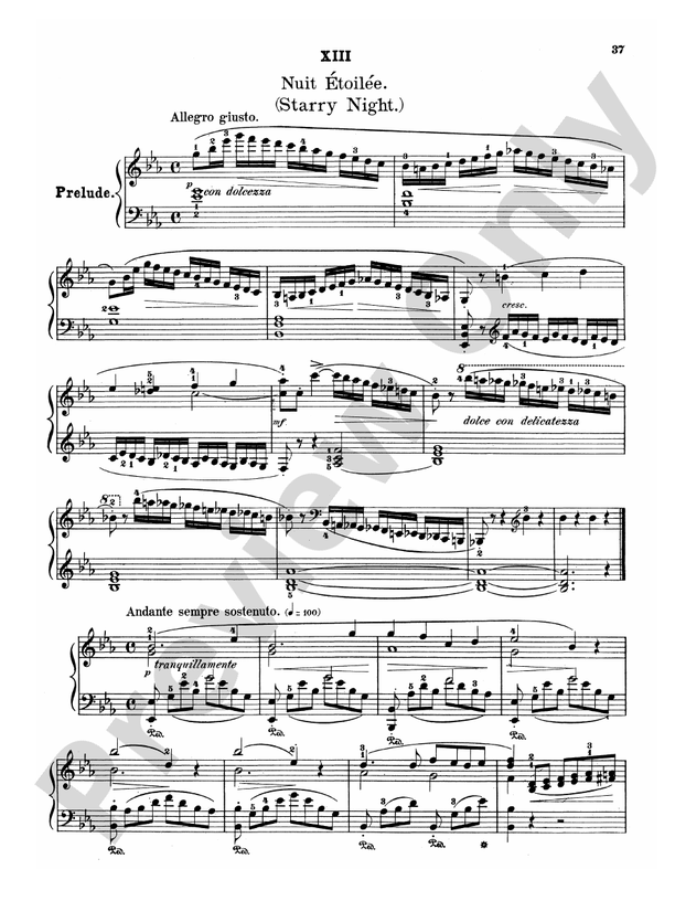 Concone: Fifteen Studies in Style and Expression, Op. 25: XIII. Starry ...