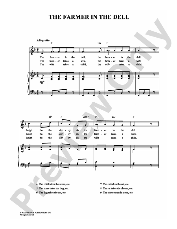 The Farmer in the Dell: Piano/Vocal/Chords - Digital Sheet Music Download