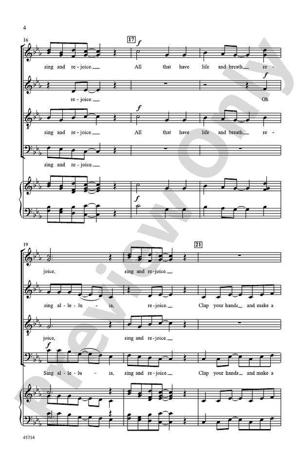 Sing and Rejoice!: SSATB, a cappella Choral Octavo: Sally K. Albrecht ...