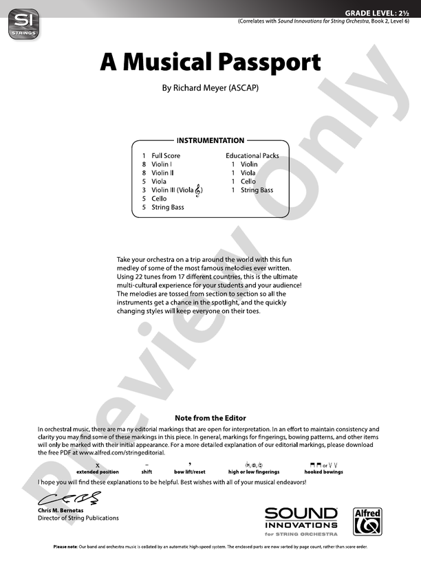 A Musical Passport: Score: String Orchestra Score - Digital Sheet Music ...