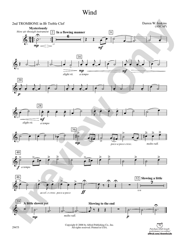 Wind Wp 2nd B Flat Trombone T C Wp 2nd B Flat Trombone T C