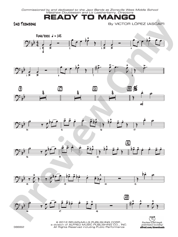 Ready to Mango: 2nd Trombone: 2nd Trombone Part - Digital Sheet Music Download