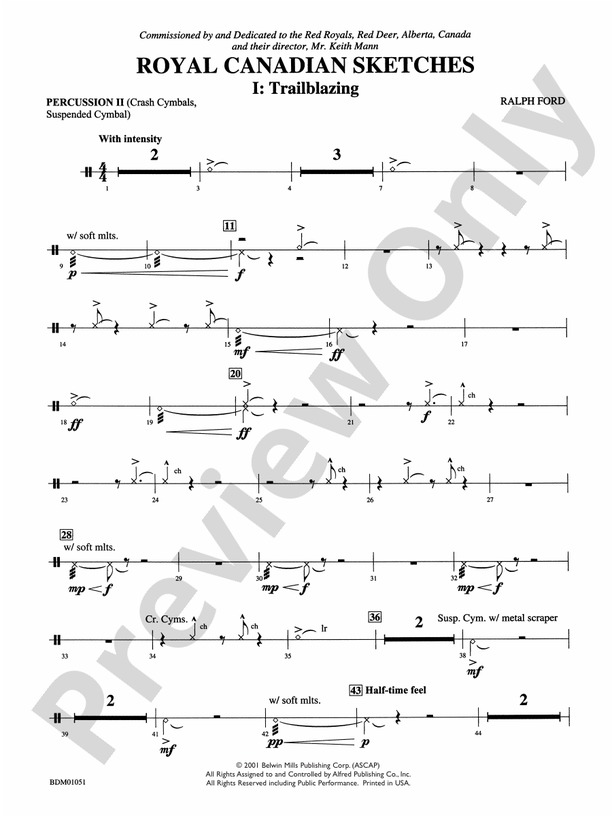 Royal Canadian Sketches: 2nd Percussion: 2nd Percussion Part - Digital ...