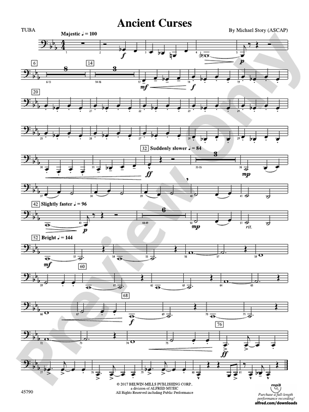 Ancient Curses: Tuba: Tuba Part - Digital Sheet Music Download