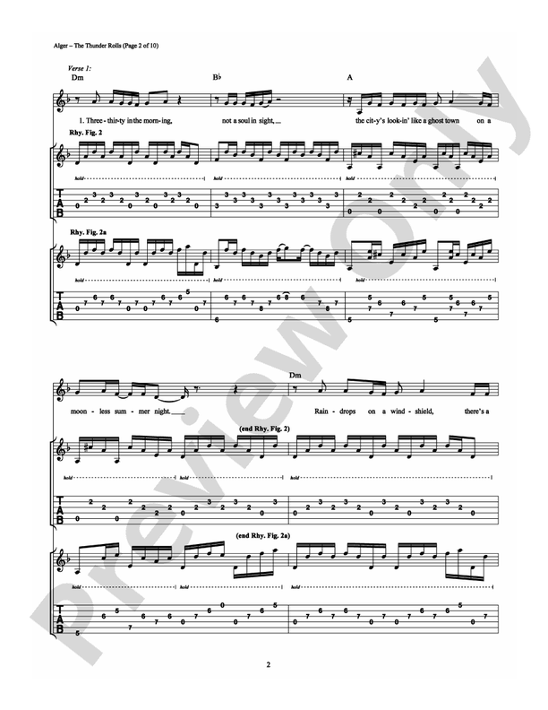 The Thunder Rolls: Guitar TAB: Garth Brooks - Digital Sheet Music Download