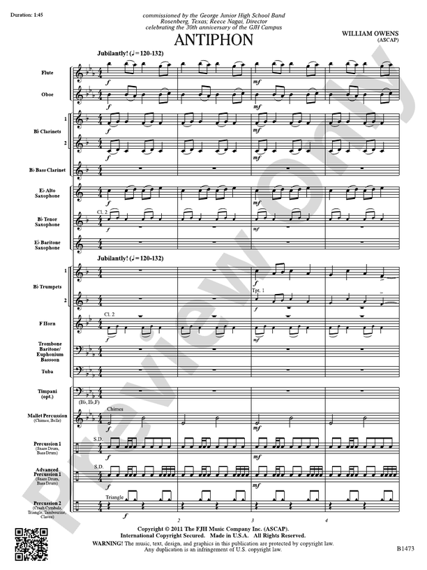 Antiphon: Score: : William Owens - Digital Sheet Music Download Antiphon: Score: : William Owens - Digital Sheet Music Download