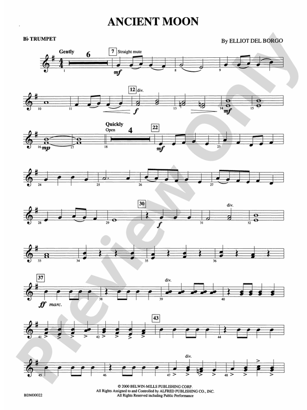 Ancient Moon: 1st B-flat Trumpet: 1st B-flat Trumpet Part - Digital ...