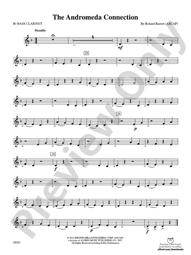 The Andromeda Connection: B-flat Bass Clarinet: B-flat Bass Clarinet Part - Digital Sheet Music ...
