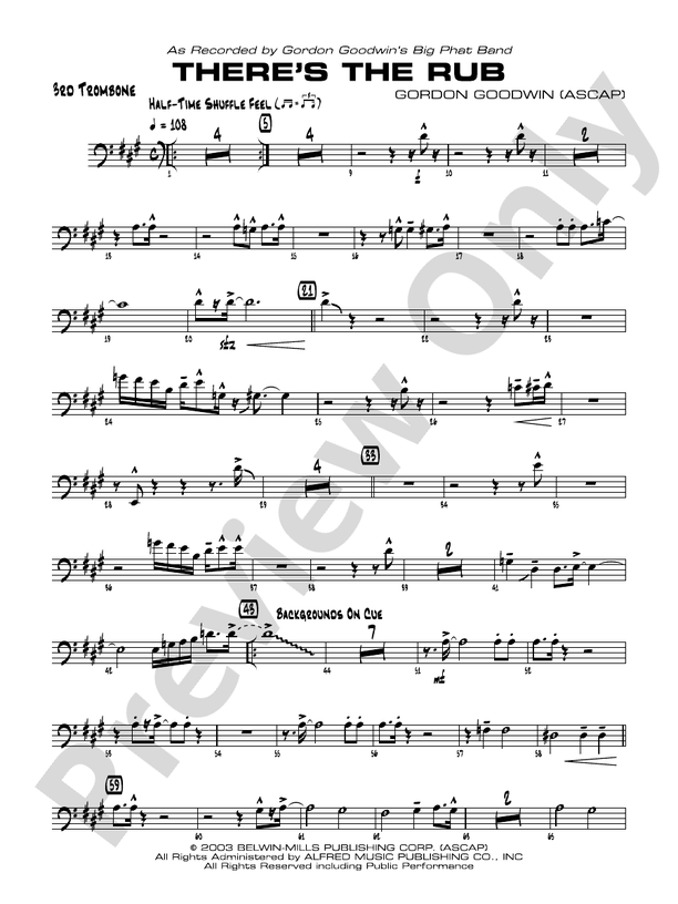 There's the Rub: 3rd Trombone: 3rd Trombone Part - Digital Sheet Music Download