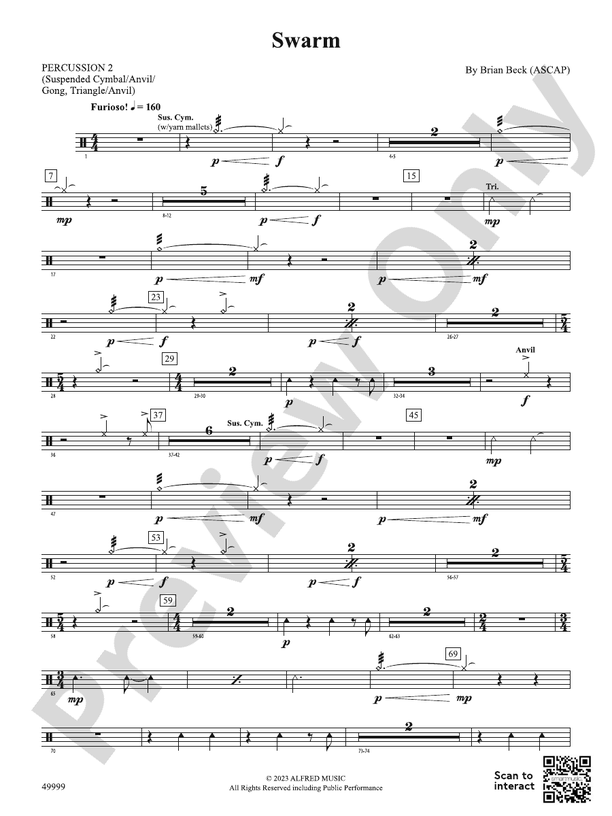 Swarm: 2nd Percussion: 2nd Percussion Part - Digital Sheet Music Download