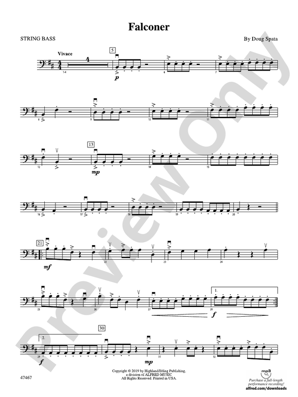 Falconer: String Bass: String Bass Part - Digital Sheet Music Download