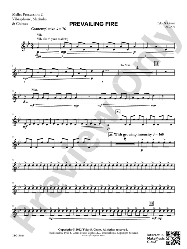 Prevailing Fire: 2nd Mallet Percussion: 2nd Mallet Percussion Part ...