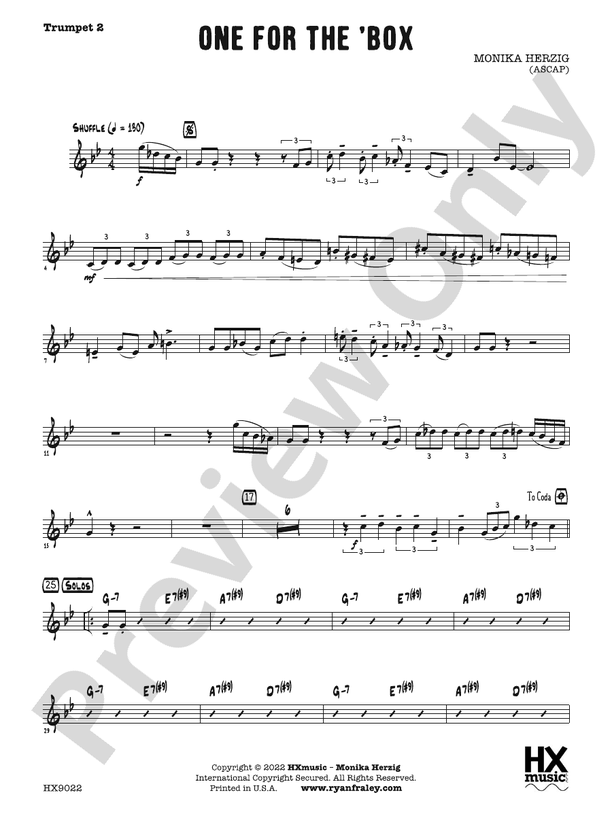 One for the 'Box: B-flat Trumpet 2: B-flat Trumpet 2 Part: Monika ...