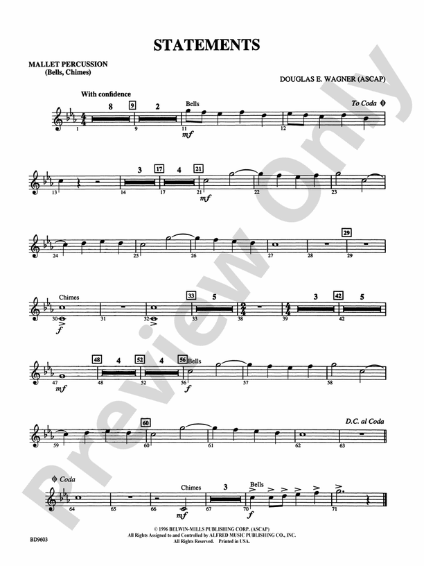 Statements: Mallets: Mallets Part - Digital Sheet Music Download