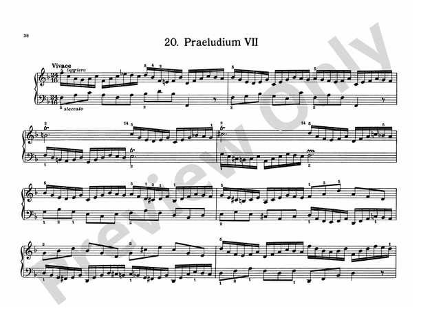 Bach: Notebook for Wilhelm Friedemann Bach: 20. Praeludium VII Part ...