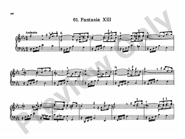 Bach: Notebook for Wilhelm Friedemann Bach: 61. Fantasia XIII Part ...