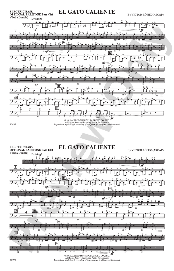 El Gato Caliente: Electric Bass: Electric Bass Part - Digital Sheet ...