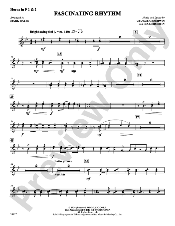 Fascinating Rhythm: 1st & 2nd F Horns: 1st & 2nd F Horns Part - Digital ...