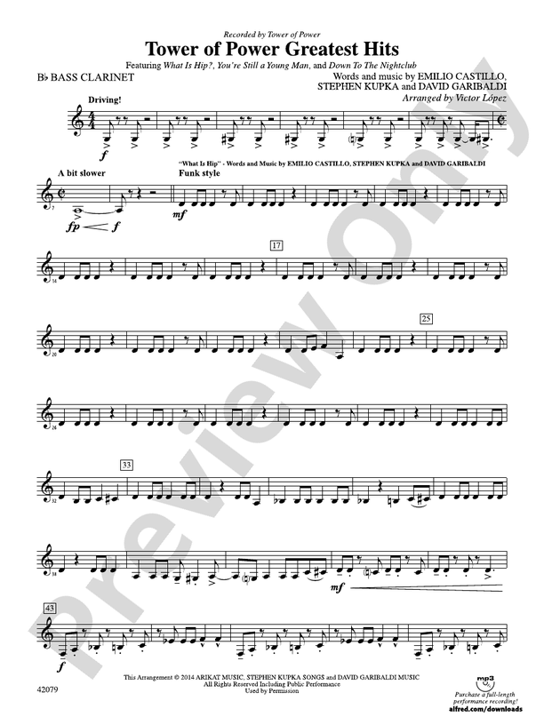 Tower of Power Greatest Hits: B-flat Bass Clarinet: B-flat Bass ...