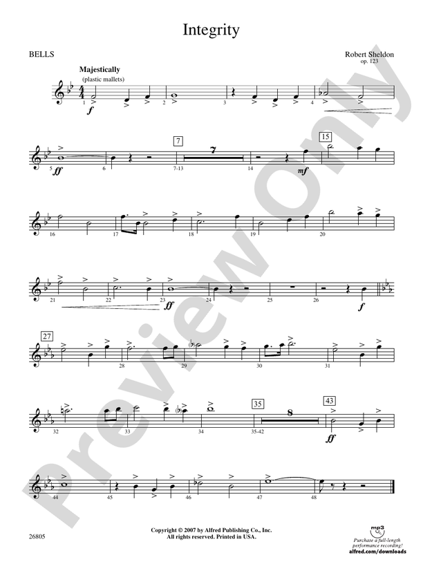 Integrity: Bells: Bells Part - Digital Sheet Music Download