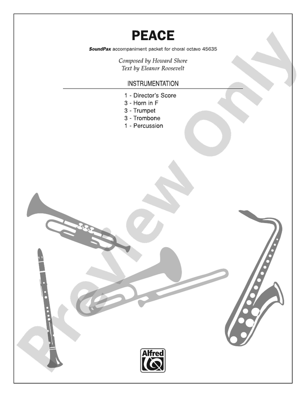 Peace: Score: Choir Score - Digital Sheet Music Download