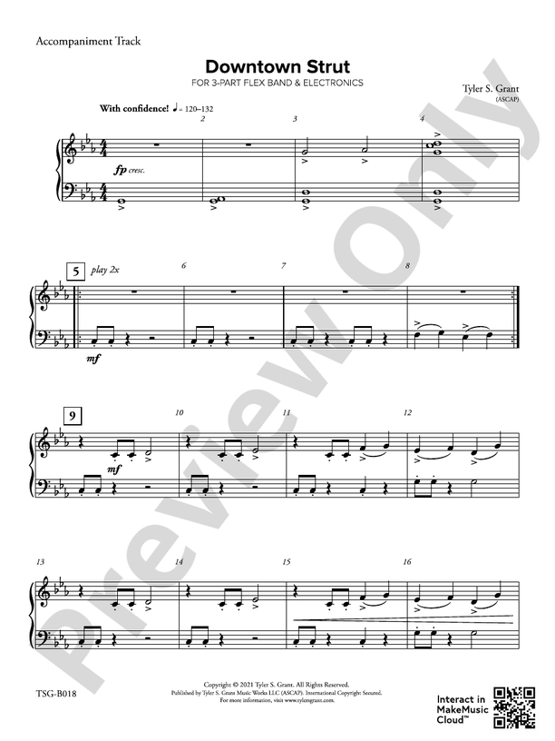 Downtown Strut: Piano Accompaniment: Piano Accompaniment Part - Digital ...