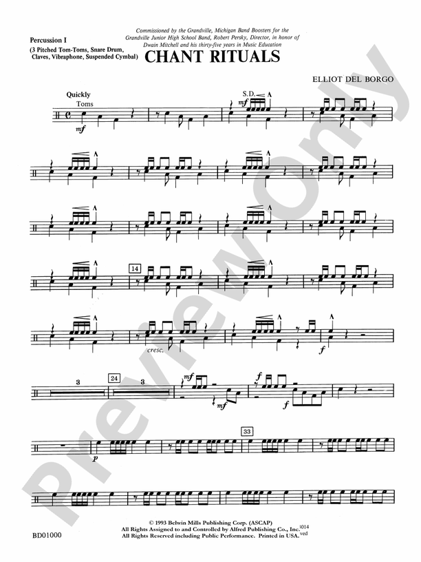 Chant Rituals: 1st Percussion: 1st Percussion Part - Digital Sheet ...