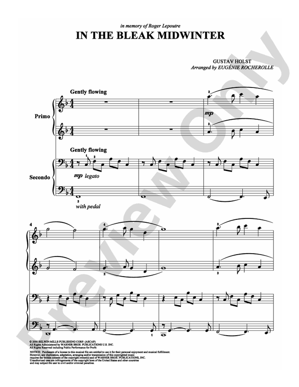 In the Bleak Midwinter: Piano Duets & Four Hands: Gustav Holst ...