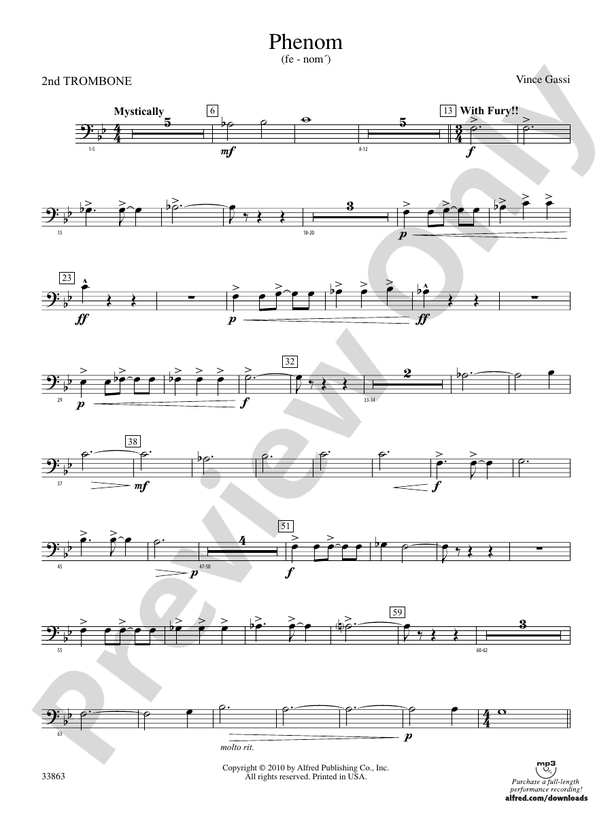 PHENOM/CB: 2nd Trombone: 2nd Trombone Part - Digital Sheet Music Download