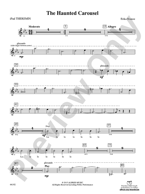 The Haunted Carousel: Synthesizer: Synthesizer Part - Digital Sheet ...