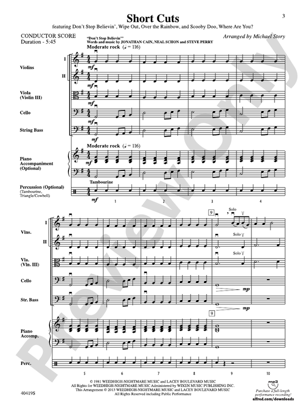 Short Cuts: String Orchestra Conductor Score & Parts - Digital Sheet ...