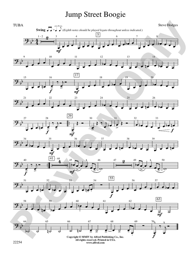 Jump Street Boogie: Tuba: Tuba Part - Digital Sheet Music Download